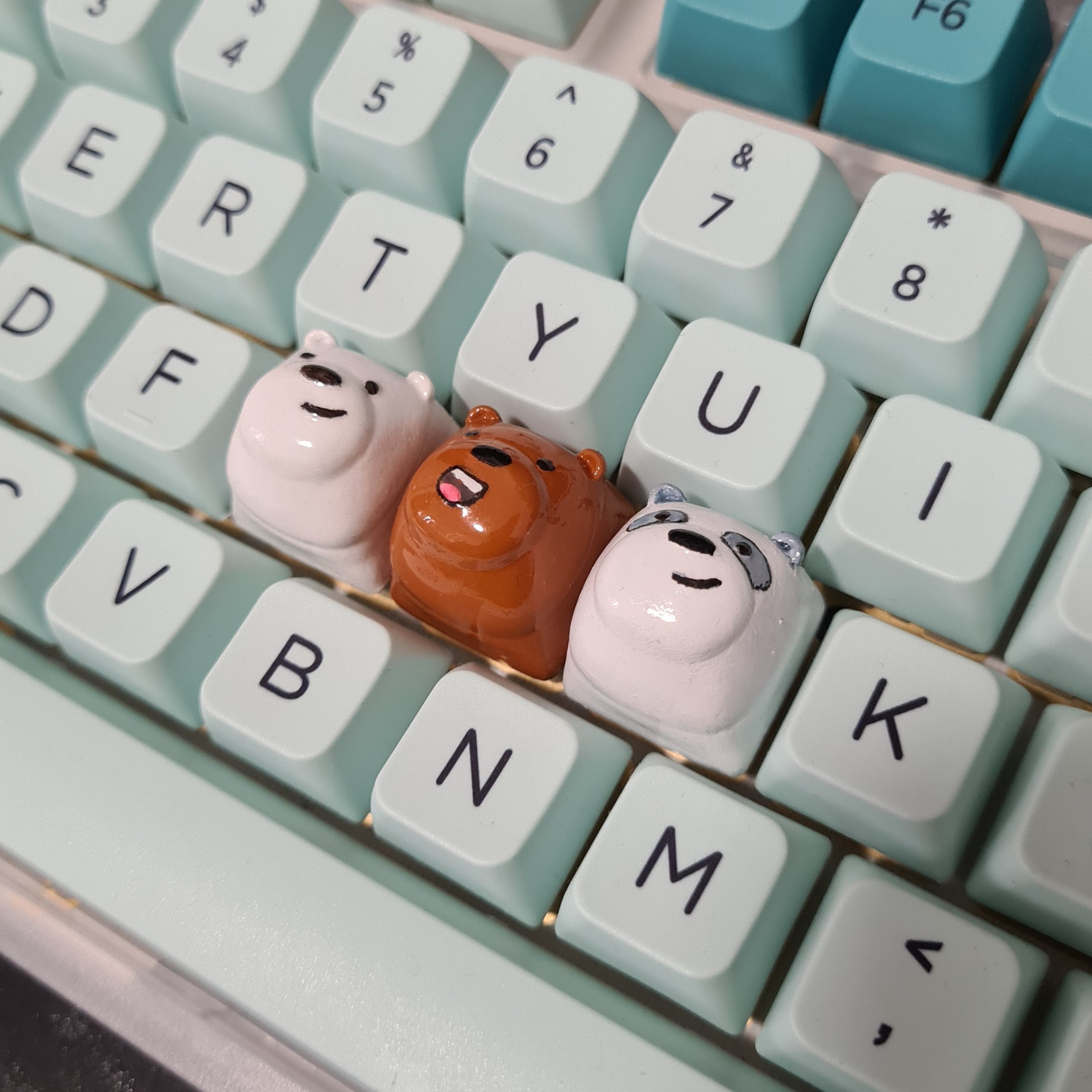 We Bare Bears Keycap, Artisan Keycap, Custom Keycap, Mechanical Keycaps ...