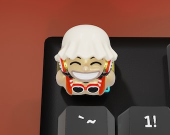 One Piece Luffy Keycap, Artisan Keycap, Custom Keycap, Mechanical ...