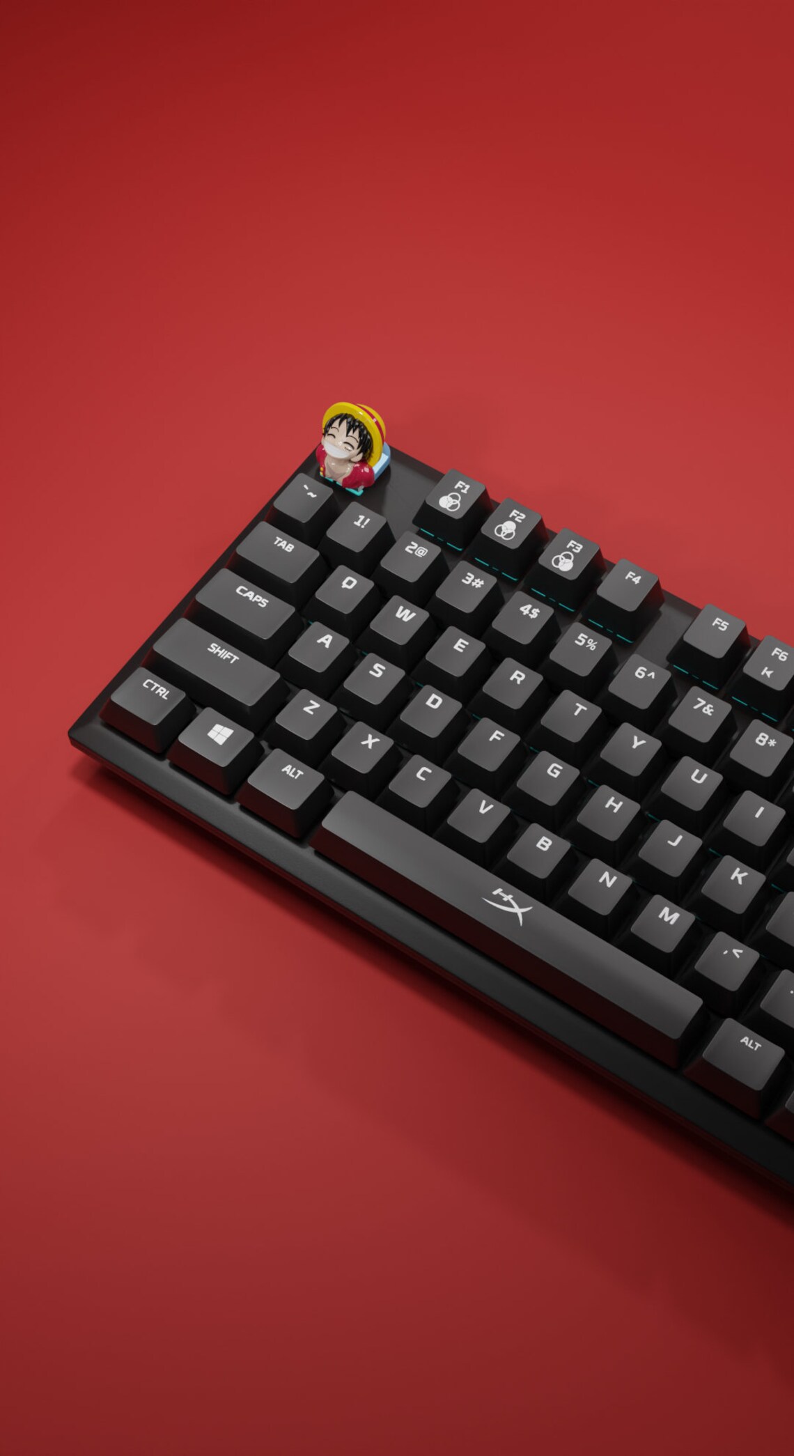 One Piece Luffy Keycap, Artisan Keycap, Custom Keycap, Mechanical ...