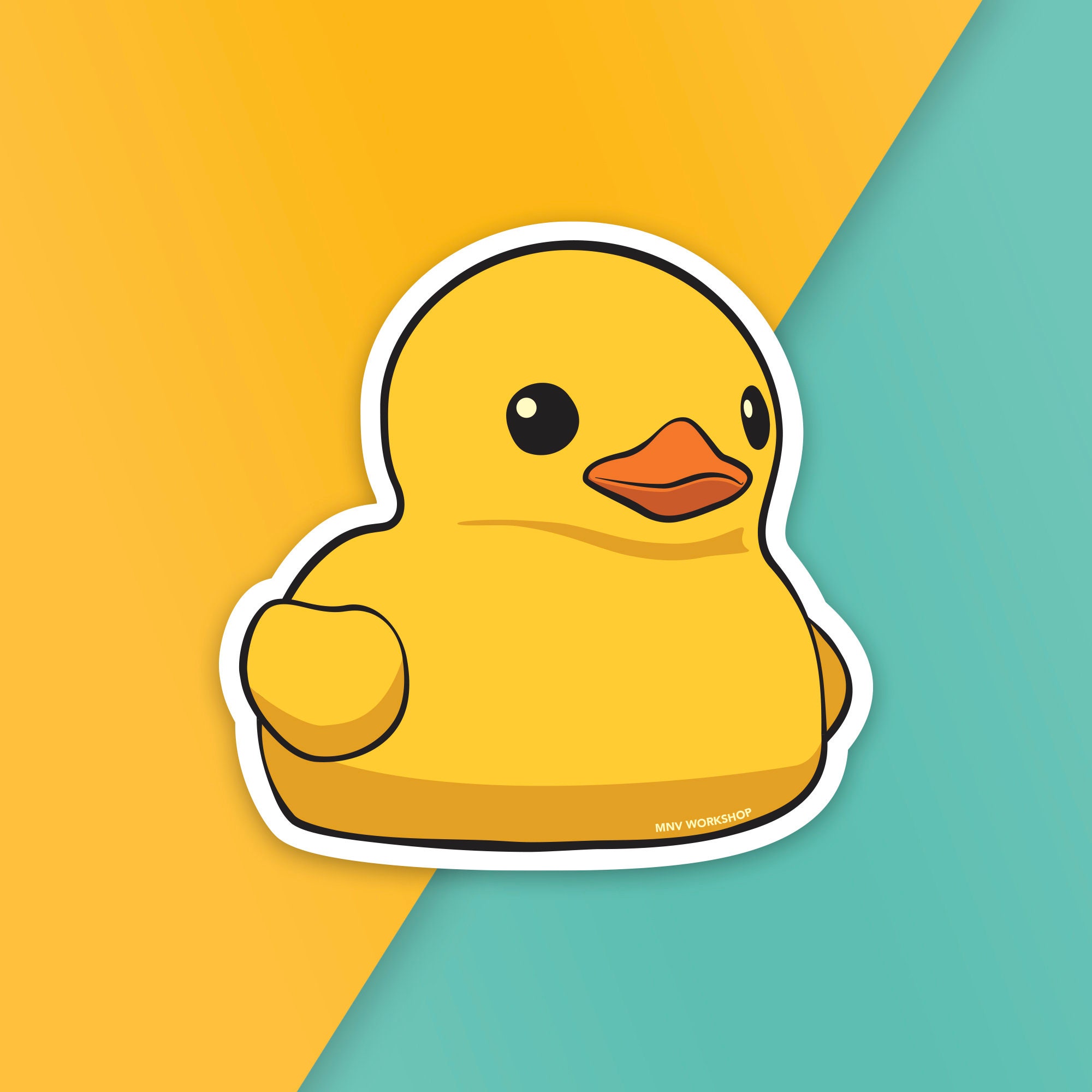 Rubber Duck Outdoor Sticker Laminated Waterproof Vinyl Stickers UV ...