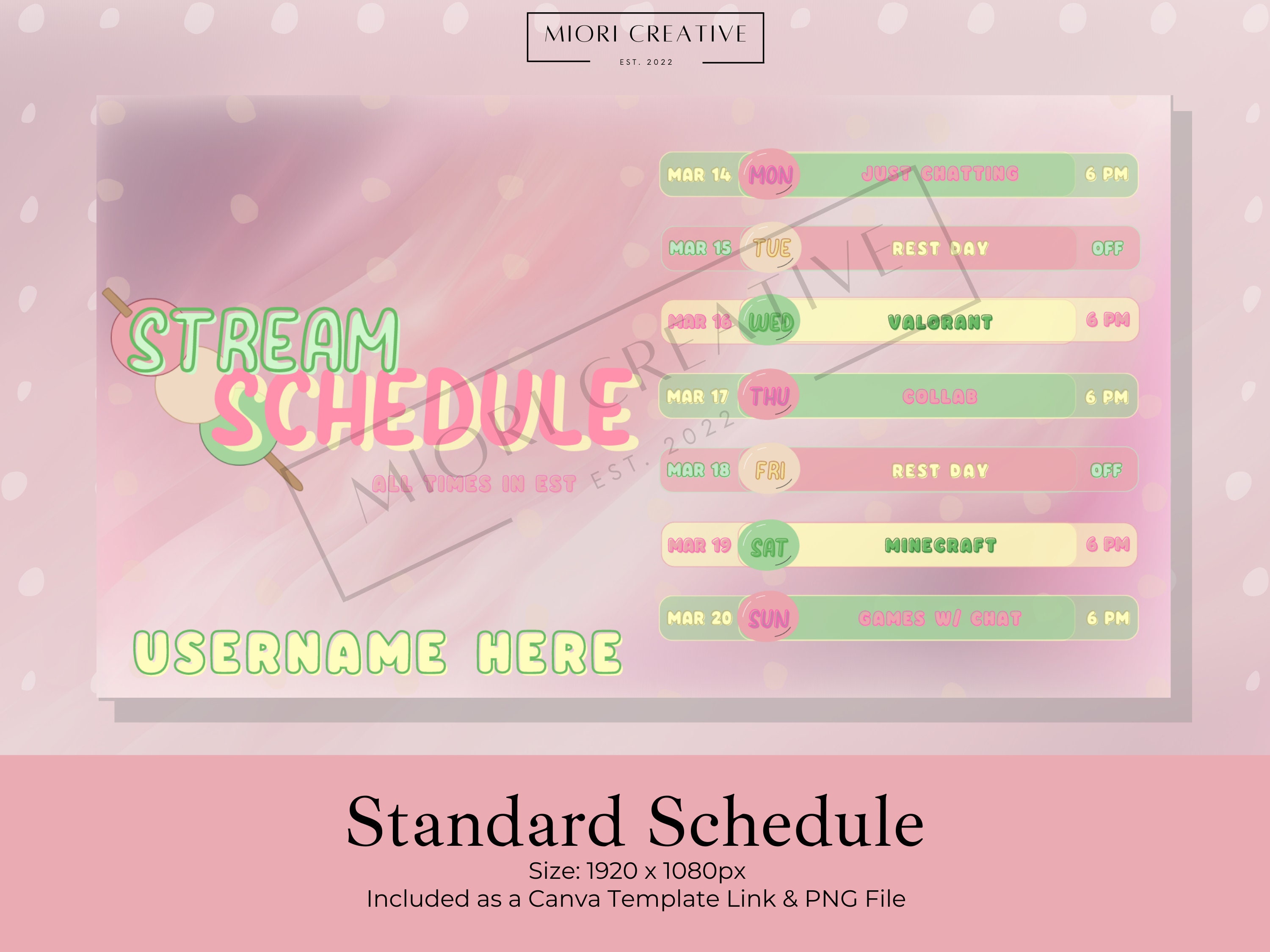 Pink Pngtuber Schedule Template Vtuber Twitch Schedule Vtuber - Etsy Canada