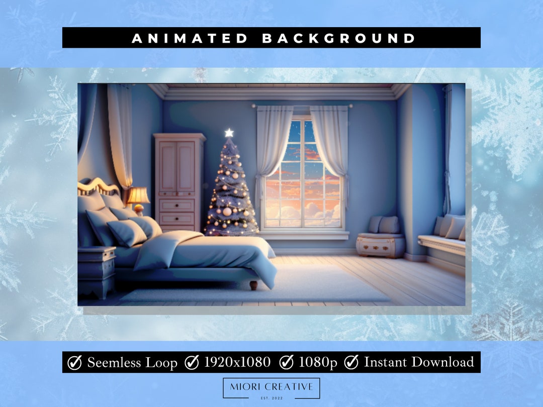 Christmas Vtuber Background Cute Animated Cozy Room Winter Virtual ...