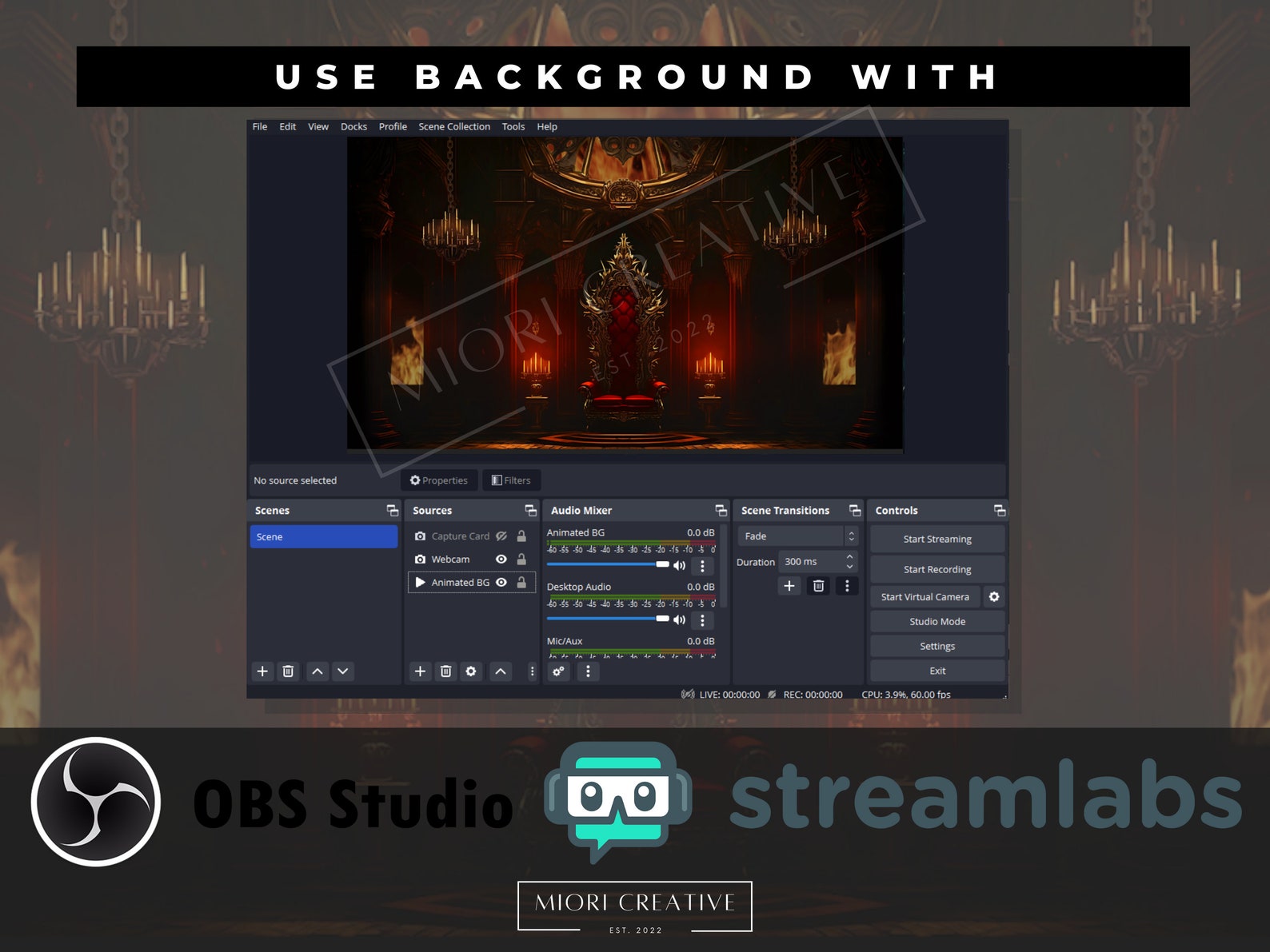 Fire Animated Background Castle Vtuber Background Pngtuber - Etsy Canada