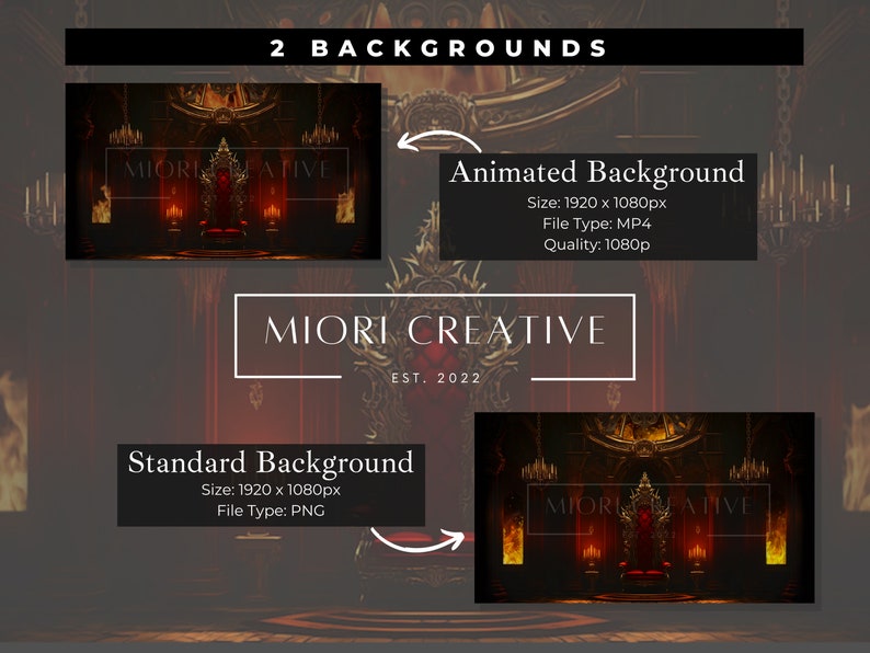 Fire Animated Background Castle Vtuber Background Pngtuber - Etsy