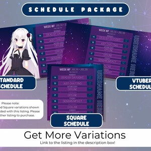 Space Vtuber Twitch Schedule Template Purple Vtuber Scene Vtuber Assets ...