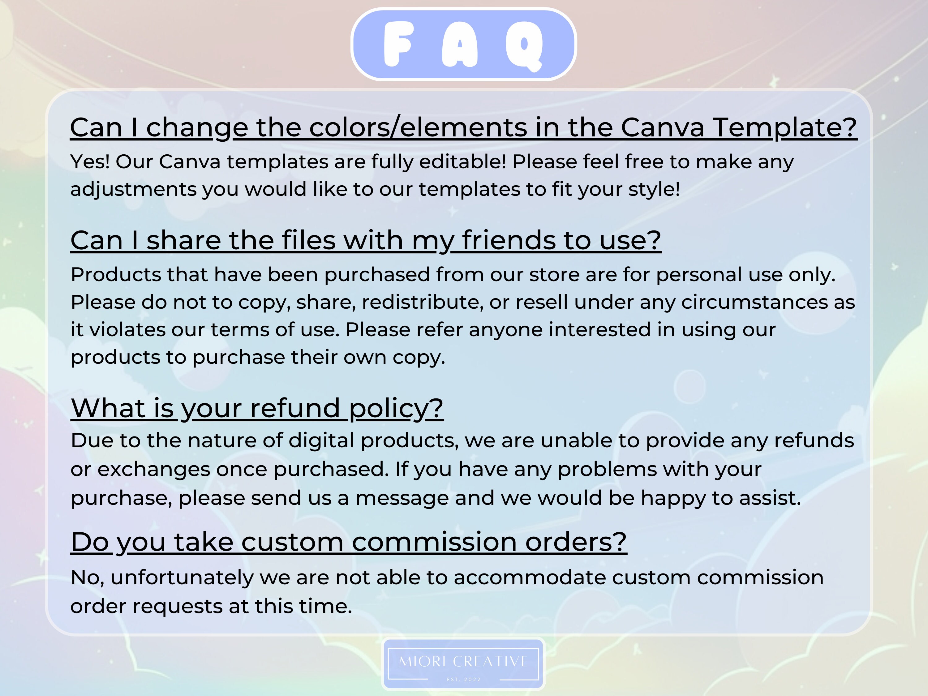 2-pack Rainbow Vtuber Schedule Template Twitch Stream Schedule - Etsy
