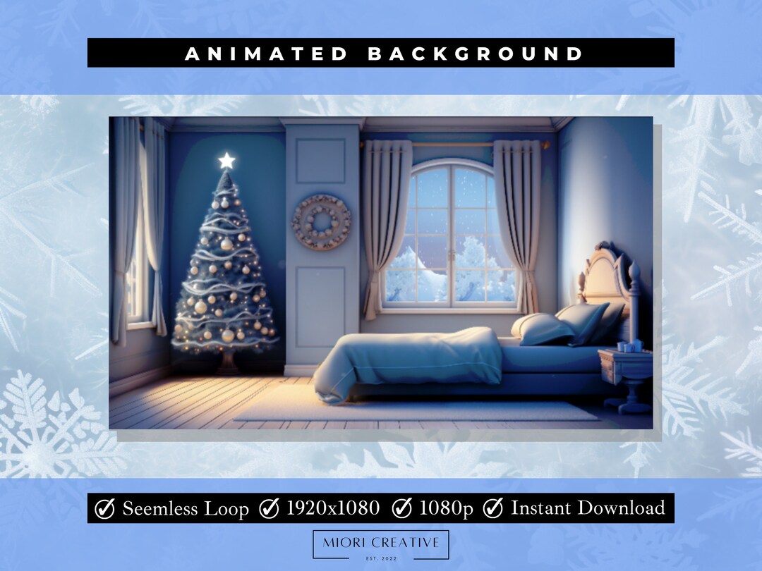 Christmas Vtuber Background Animated Cozy Room Winter Virtual - Etsy