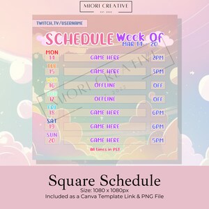 Pastel Vtuber Schedule Assets Sky Vtuber Aesthetics Rainbow Twitch ...
