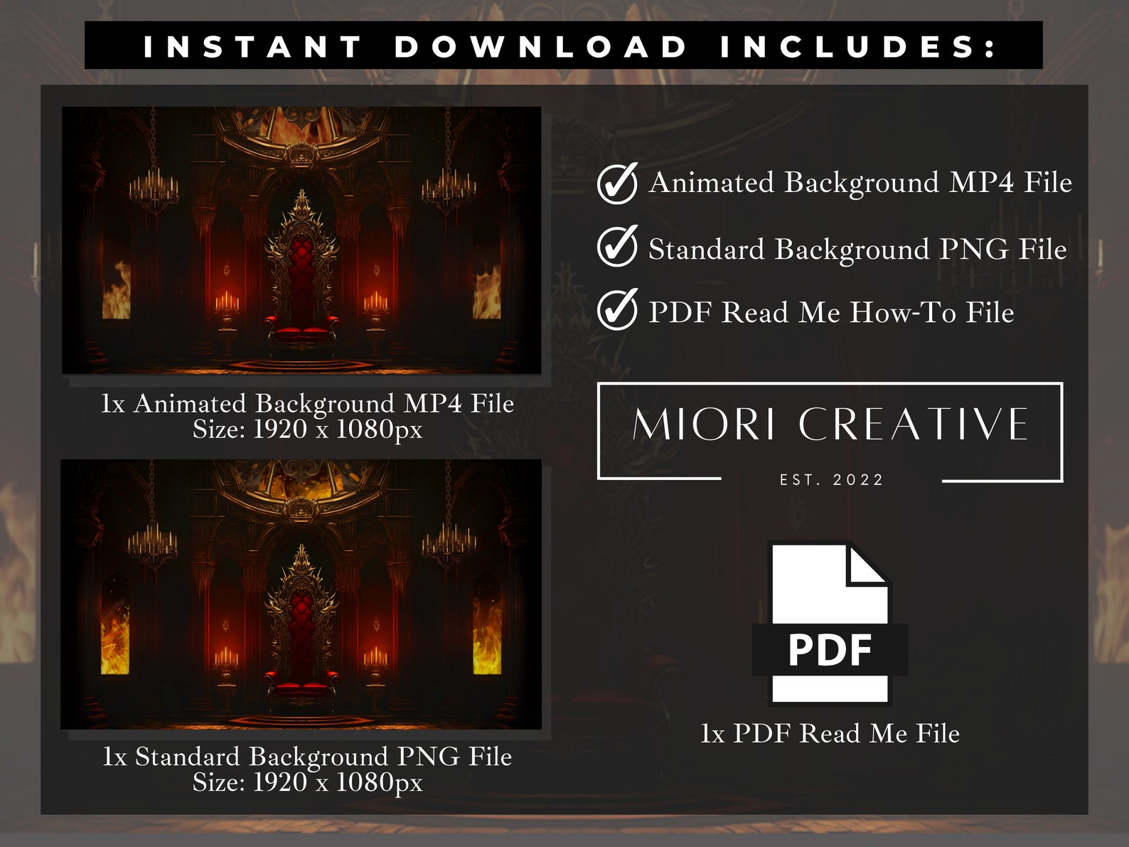 Fire Animated Background Castle Vtuber Background Pngtuber - Etsy Canada