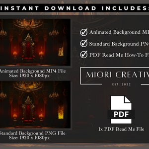 Fire Animated Background Castle Vtuber Background Pngtuber - Etsy