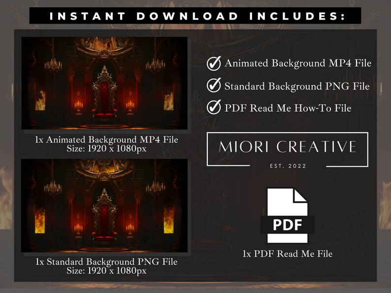 Fire Animated Background Castle Vtuber Background Pngtuber - Etsy