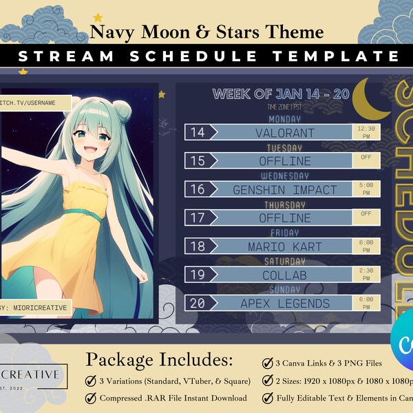 Vtuber Moon - Etsy