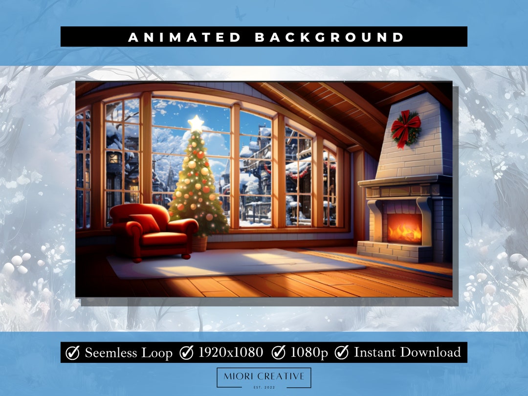 Christmas Vtuber Room Animated Background Cozy Winter Virtual - Etsy