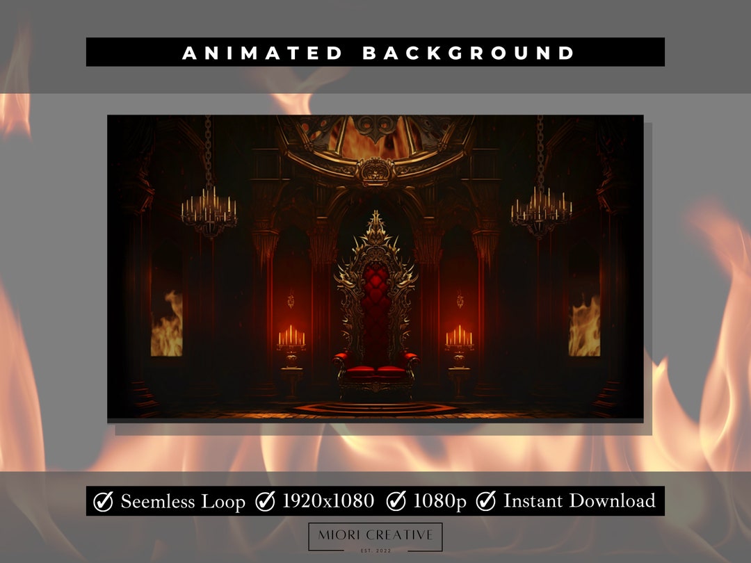 Fire Animated Background Castle Vtuber Background Pngtuber Background ...