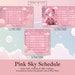 Sky Vtuber Schedule Template Bundle: Pastel Stream Assets (canva ...