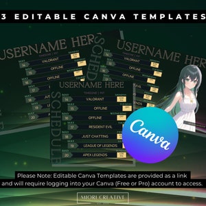 Green Vtuber Schedule Template Dark Stream Schedule Twitch Vtubers ...