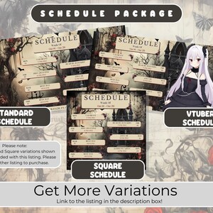 Gothic Vtuber Twitch Schedule Template Dark Vtuber Assets Spooky ...