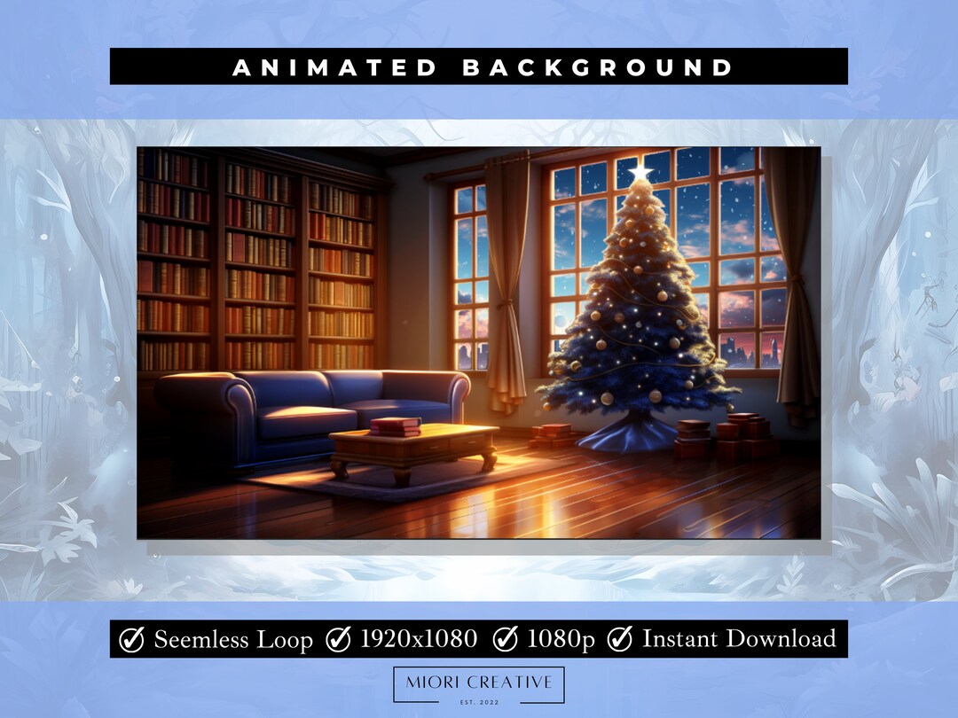 Christmas Vtuber Background Animated Cozy Room Winter Virtual ...
