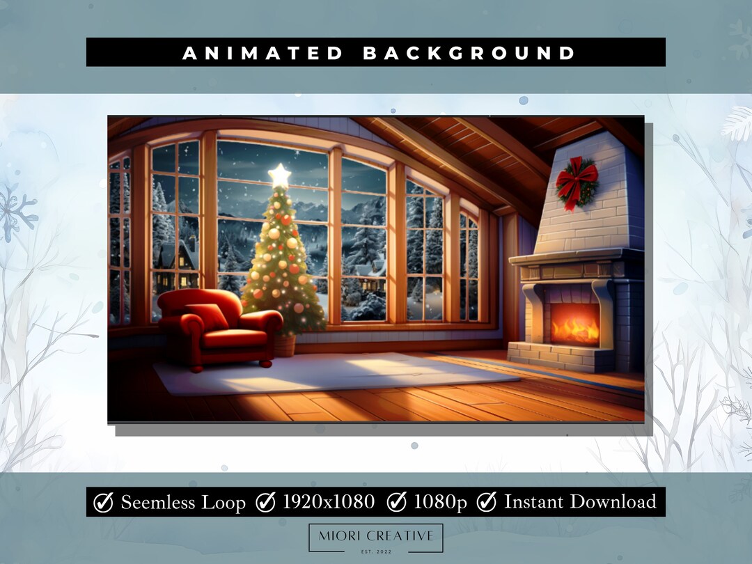 Winter Animated Background Christmas Vtuber Room Cozy Virtual - Etsy