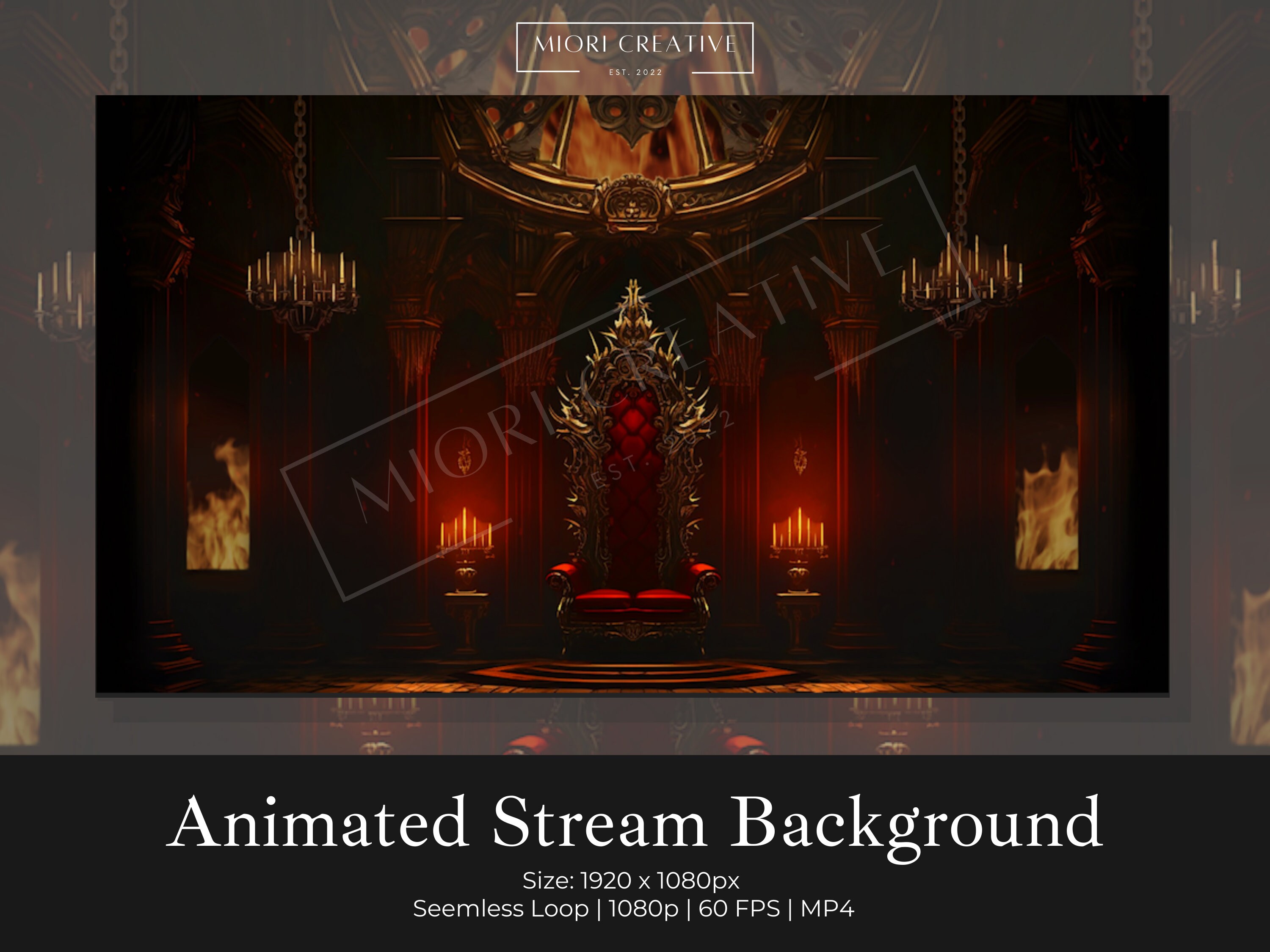 Fire Animated Background Castle Vtuber Background Pngtuber - Etsy Canada