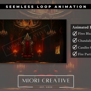 Fire Animated Background Castle Vtuber Background Pngtuber - Etsy