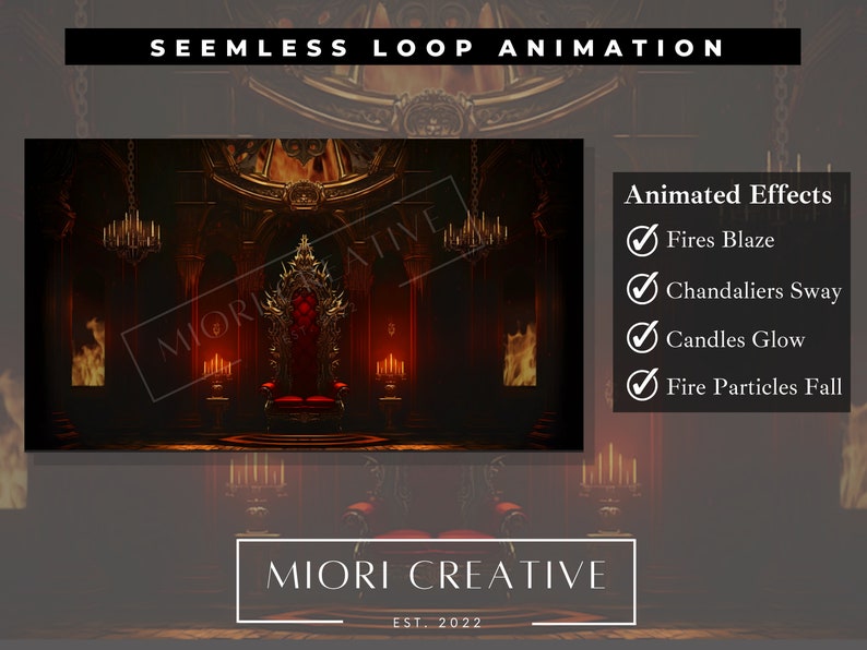 Fire Animated Background Castle Vtuber Background Pngtuber - Etsy