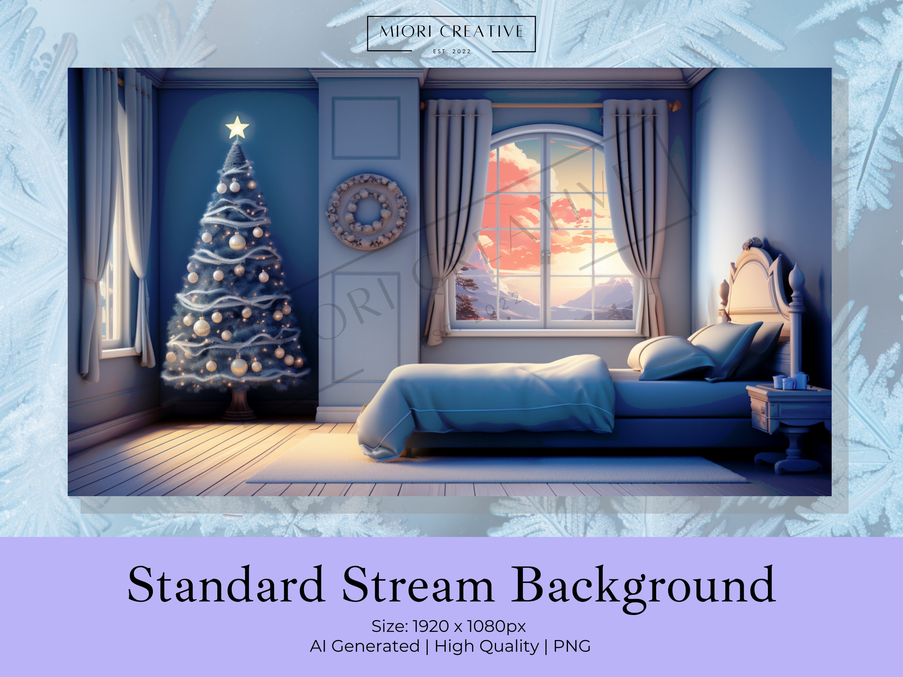 Vtuber Background Christmas Cozy Animated Room Winter Virtual - Etsy