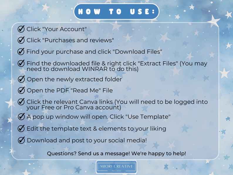 Blue Vtuber Stream Schedule Templates: 20-pack Canva Bundle (digital ...