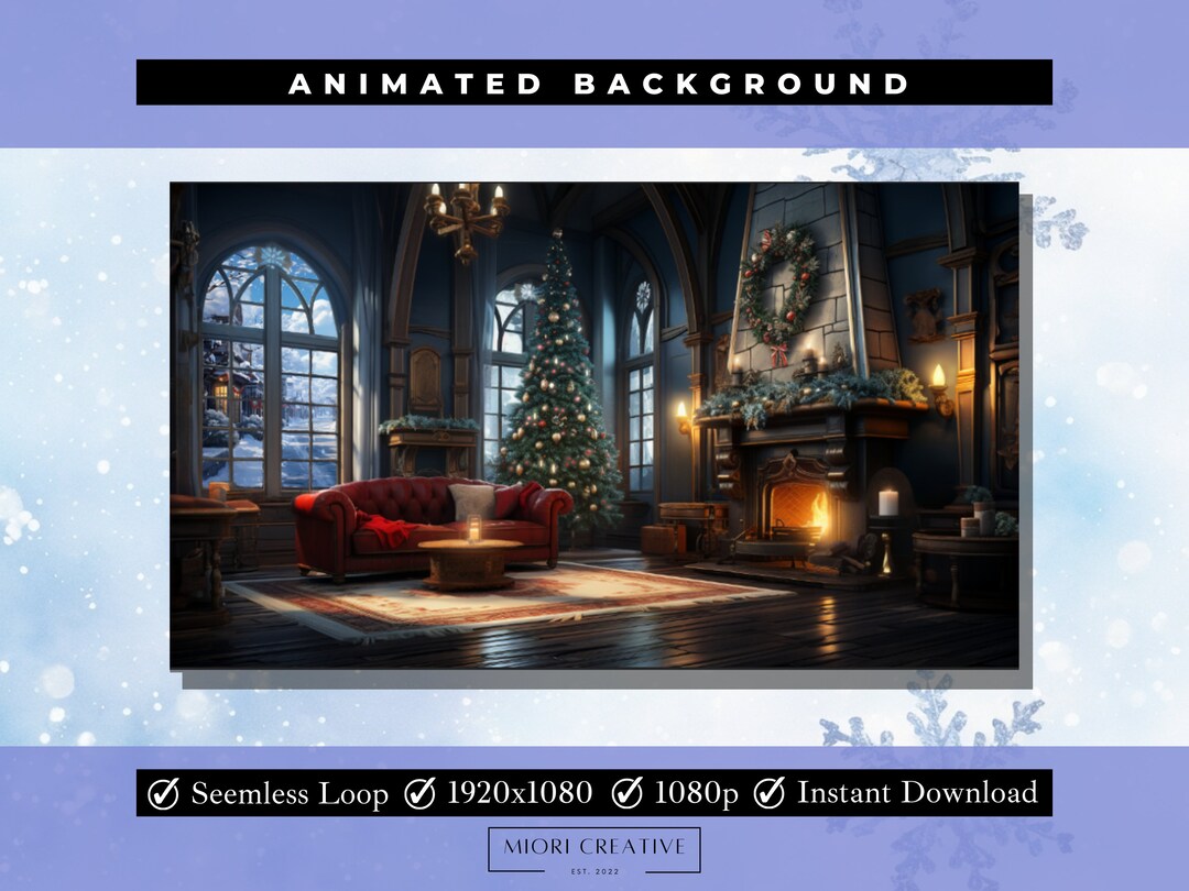 Winter Vtuber Background Lofi Anime Christmas Streaming - Etsy