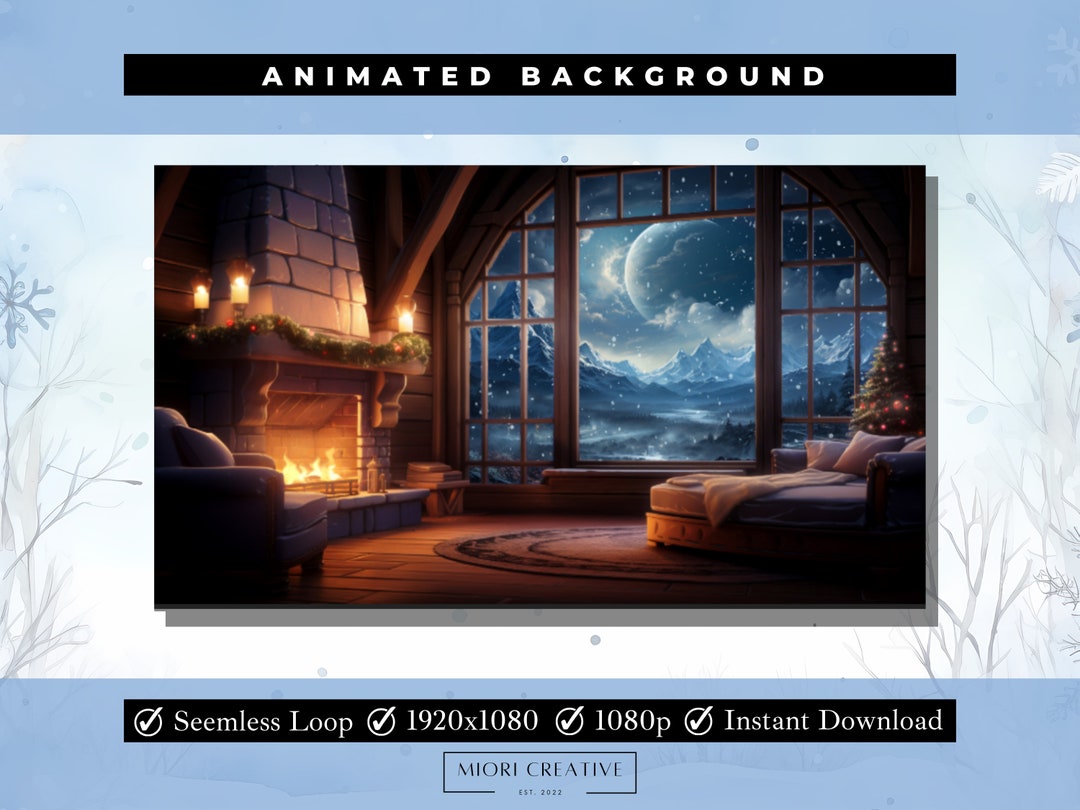 Christmas Vtuber Background Animated Cozy Room Winter Virtual ...
