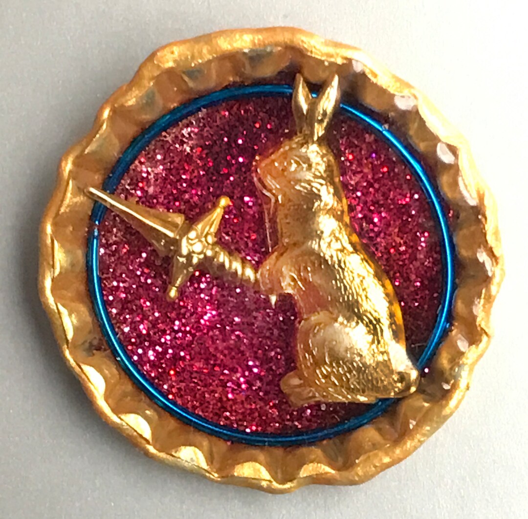 Faux Congressional Pin Warrior Rabbit Sword Badge Heraldry Medal Coat ...