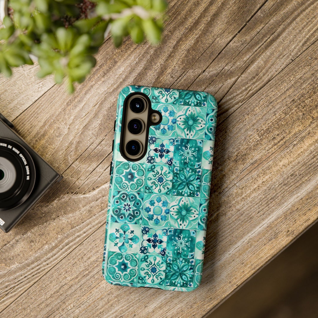 Quilt Turquoise, Tough Phone Case, Iphone, Samsung Galaxy, Google Pixel ...