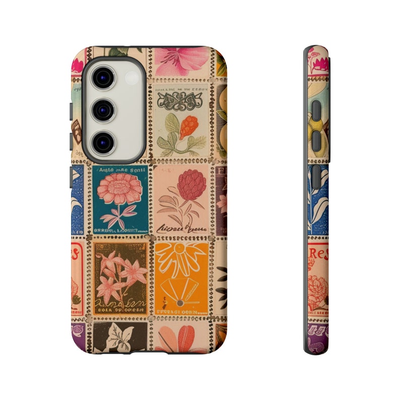 Vintage Stamps, Collage, Tough Phone Case, Iphone, Samsung Galaxy, Google Pixel,cell Phone Case ...