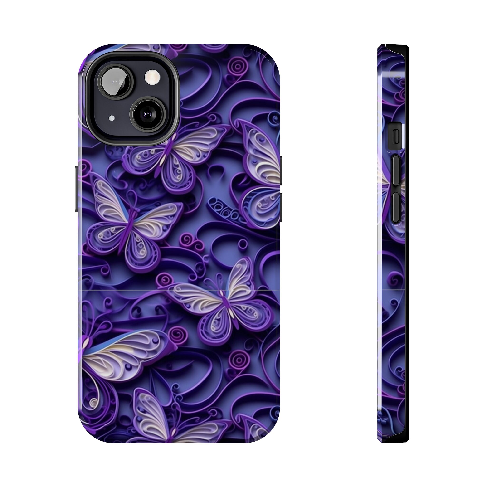 Purple, Paper Quilling, Trendy, Tough Phone Cases, iPhone 14/13/12 ...