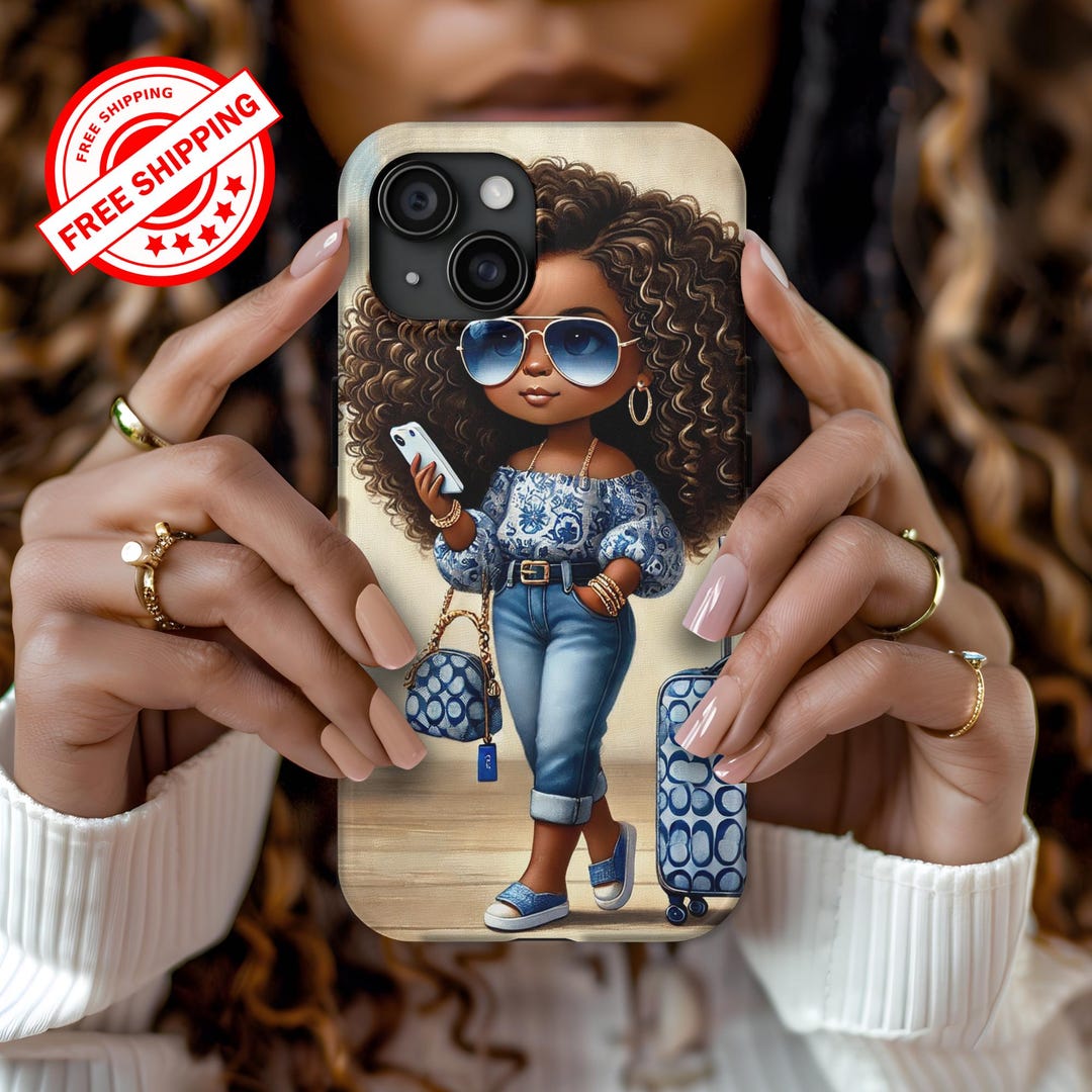 Ai-crafted African American Woman Traveler Tough Phone Case - Etsy