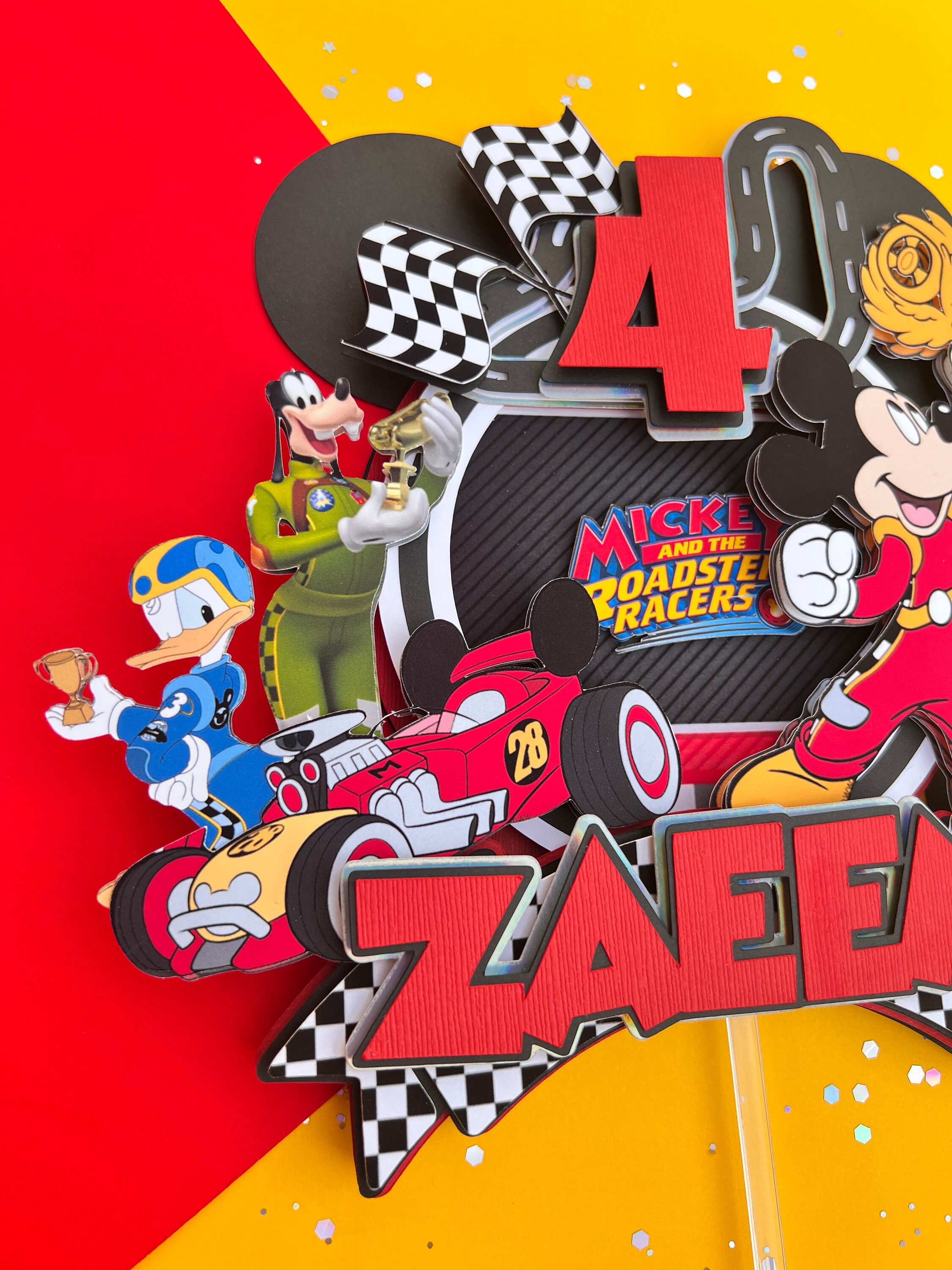 Mickey Mouse and the Roadster Racers Cake Topper, Cake Topper Mickey ...