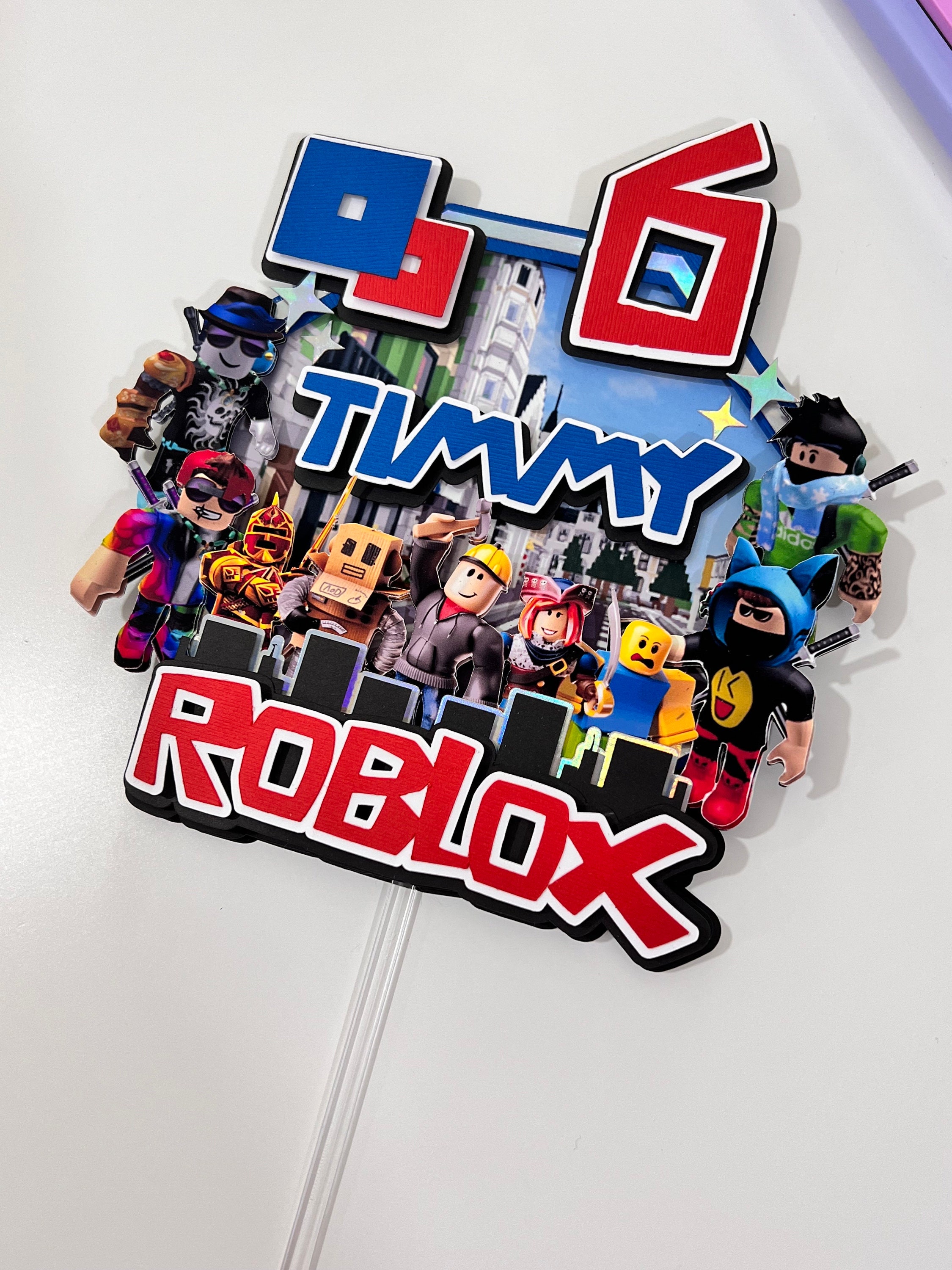 Roblox Cake Topper, Roblox Game Cake Topper, Roblox Custom Cake Topper ...