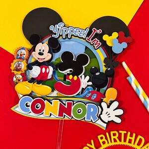 Inspired Mouse Cake Topper, First Birthday Cake Topper, Mickey Mouse ...