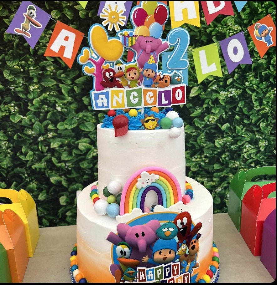 Inspired Pocoyo Cake Topper, Pocoyo Custom Decor, Pocky Party Decor ...