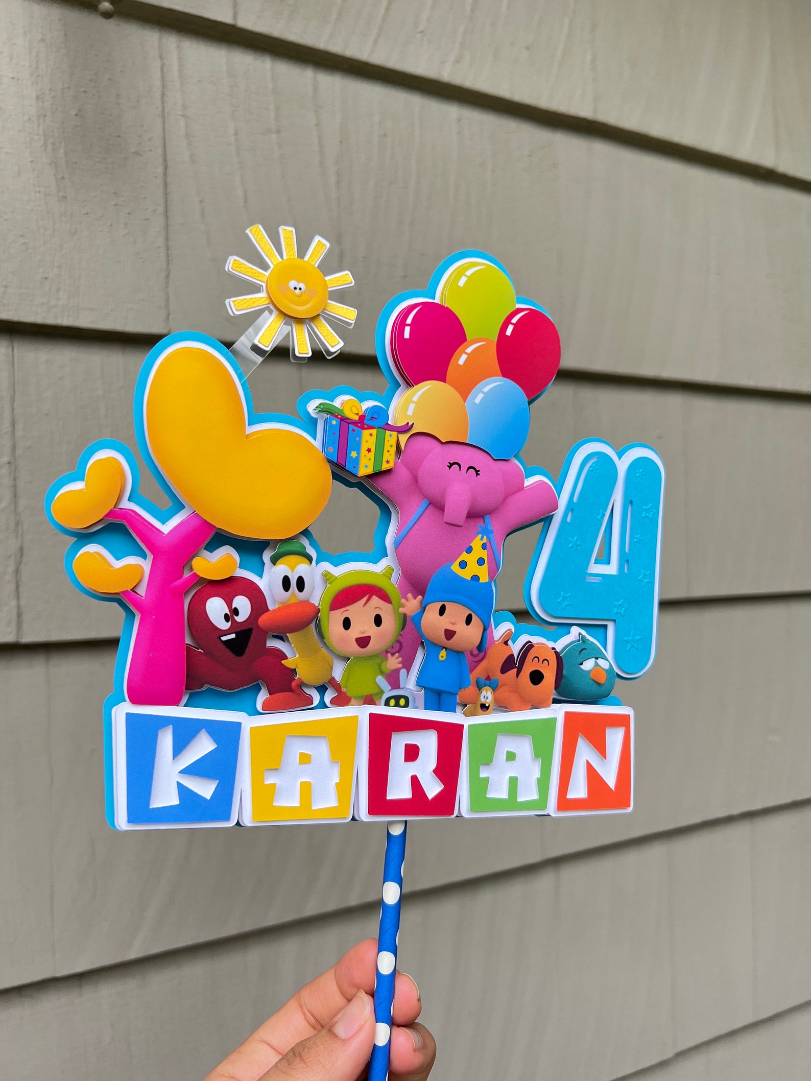 Inspired Pocoyo Cake Topper, Pocoyo Custom Decor, Pocky Party Decor ...