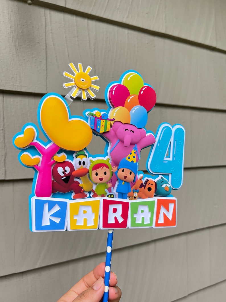 Inspired Pocoyo Cake Topper, Pocoyo Custom Decor, Pocky Party Decor ...