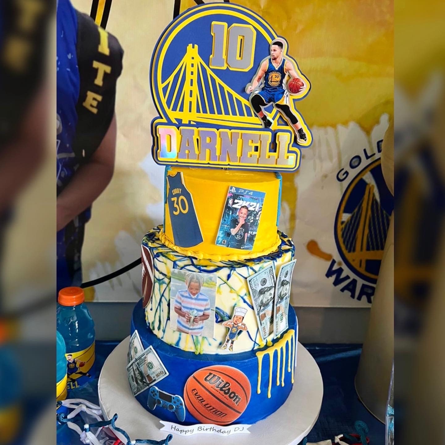 Golden State Cake Topper, Stephen Curry Cake Topper, NBA Cake Topper ...