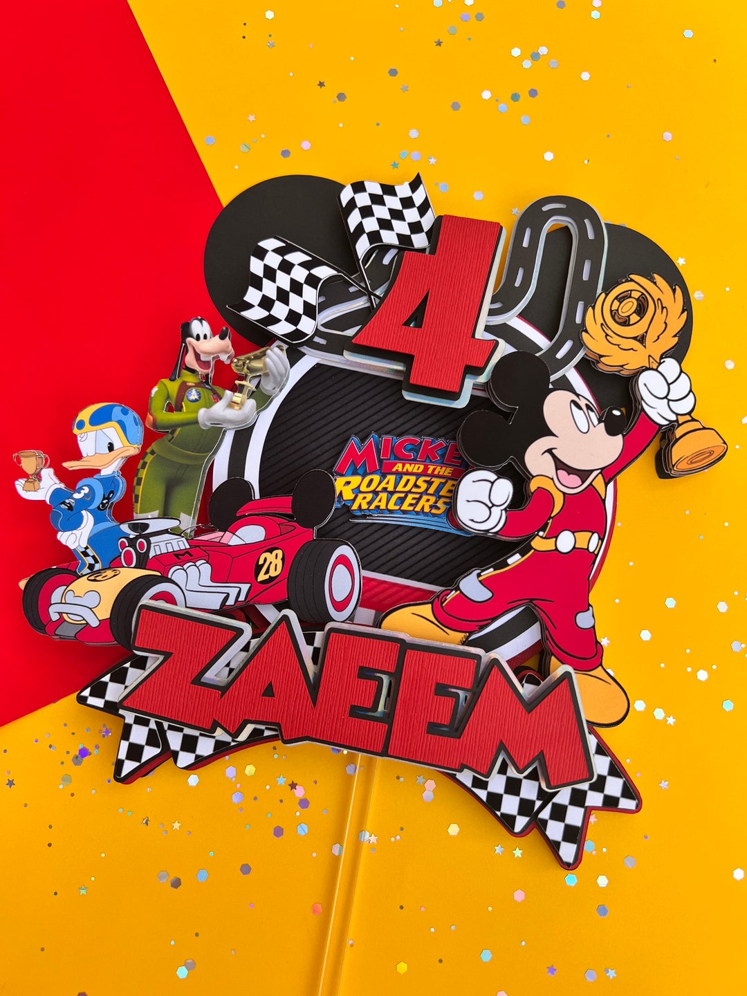 Mickey Mouse and the Roadster Racers Cake Topper, Cake Topper Mickey ...