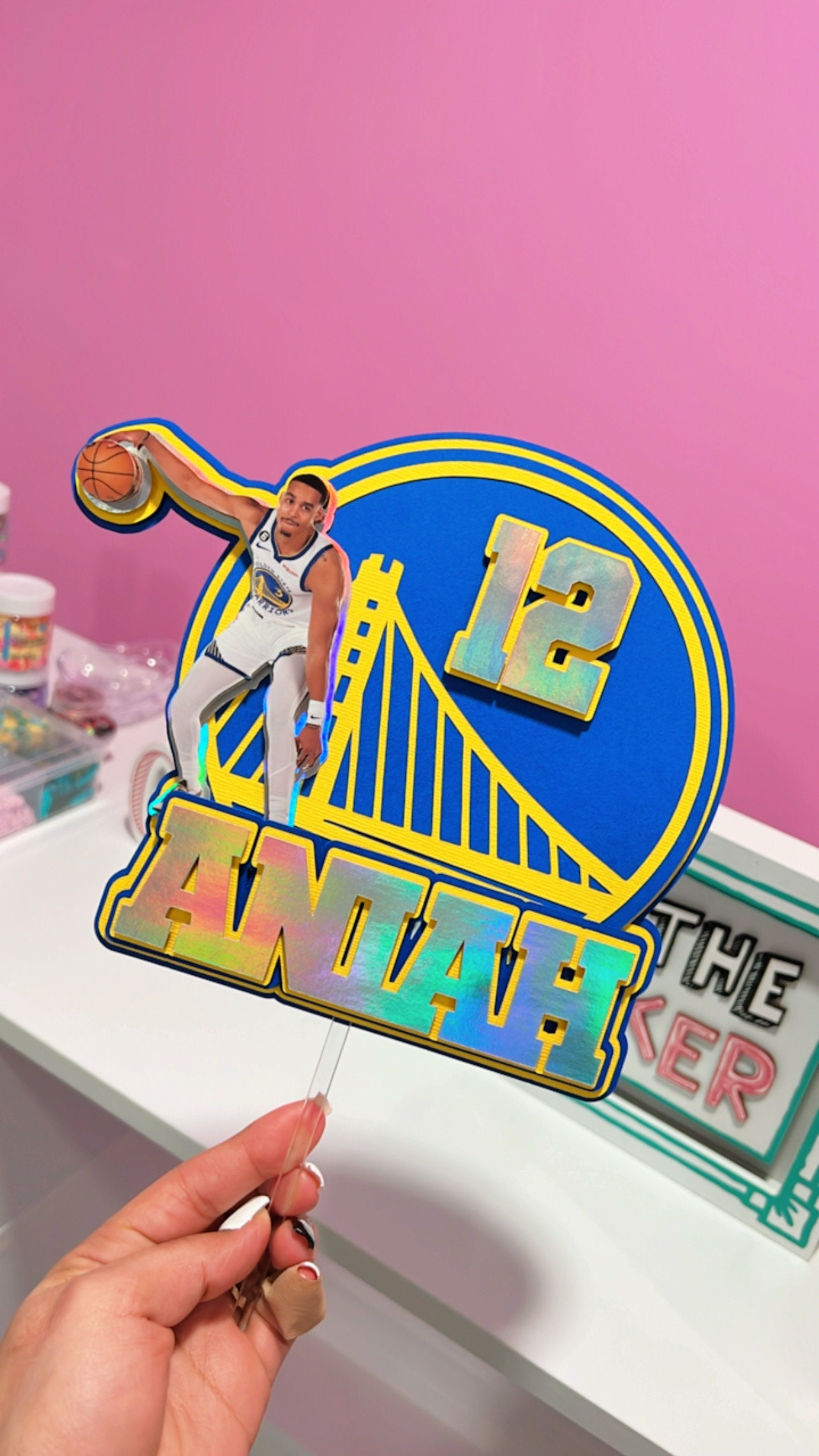 Golden State Cake Topper, Stephen Curry Cake Topper, NBA Cake Topper ...