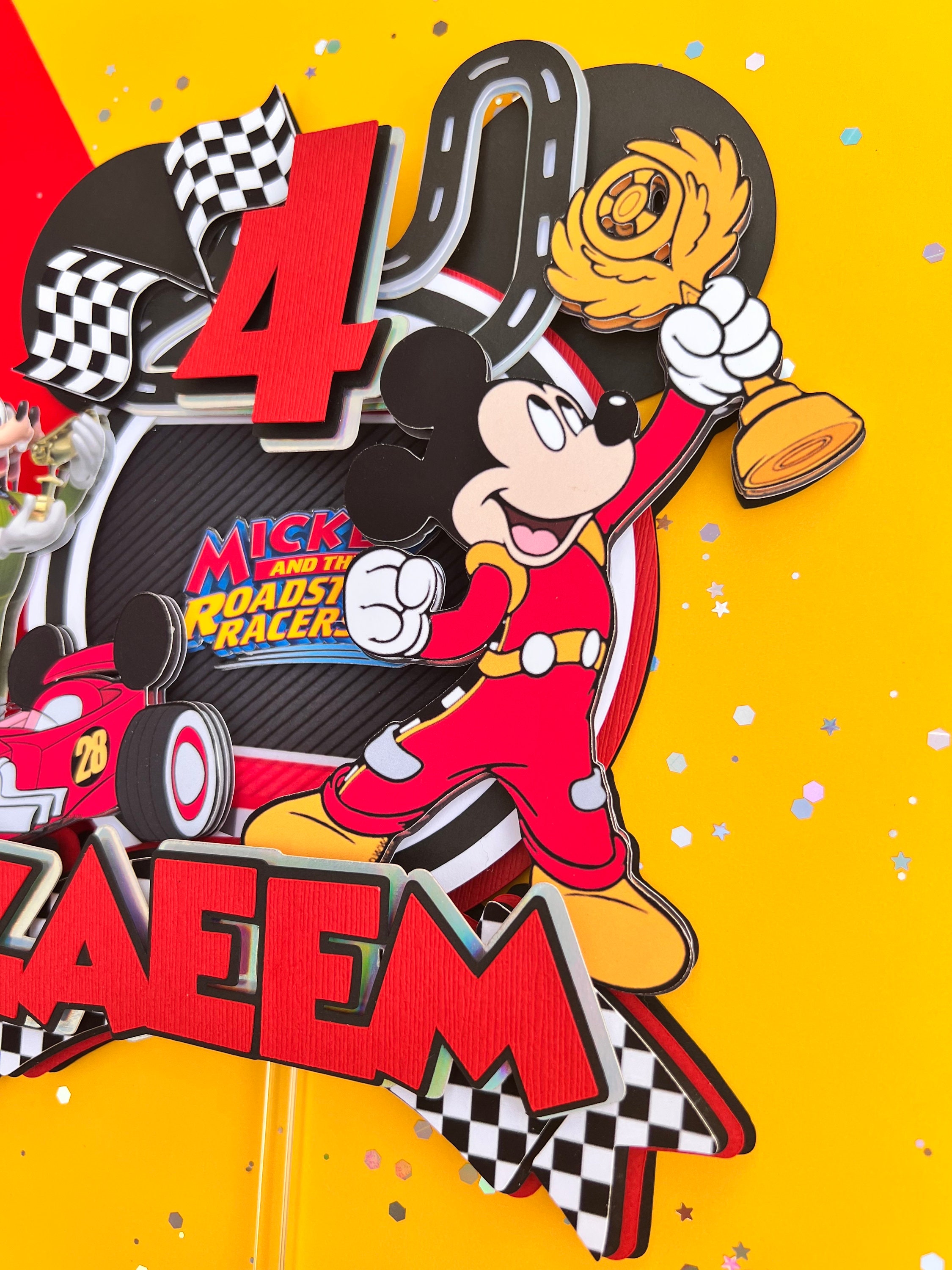 Mickey Mouse and the Roadster Racers Cake Topper, Cake Topper Mickey ...