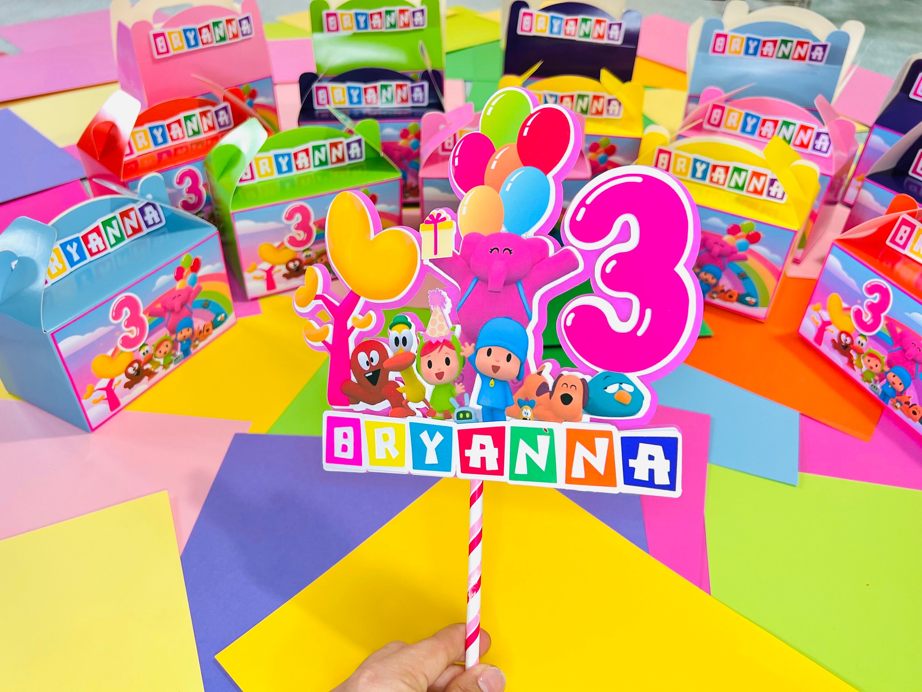 Inspired Pocoyo Cake Topper, Pocoyo Custom Decor, Pocky Party Decor ...