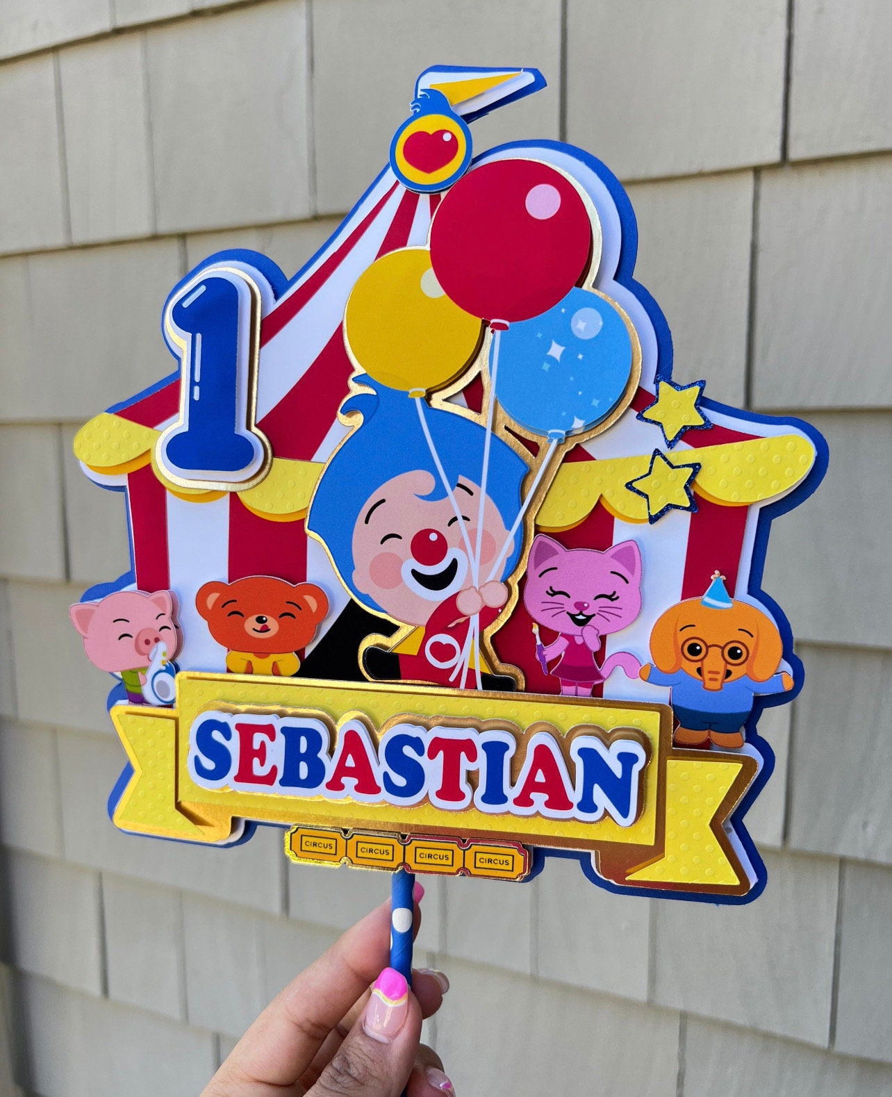 Cake Topper Plim Plim, Inspired Plim Plim Cake Topper Personalized,plim ...