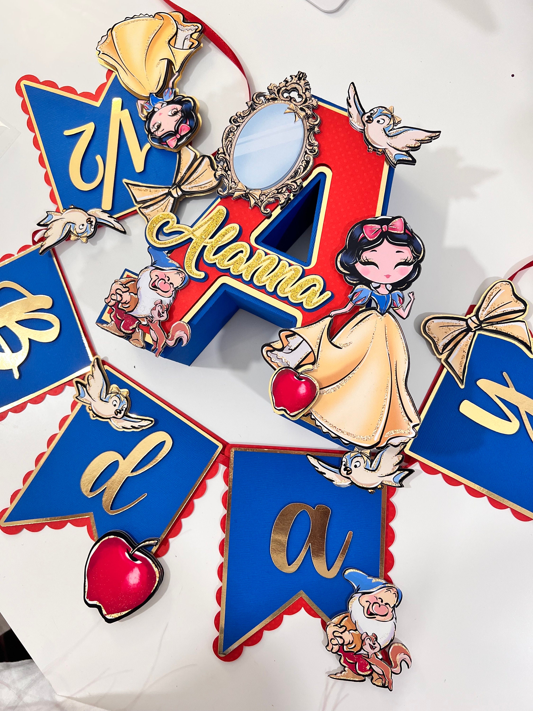 Snow White Cake Topper. Blanca Nieve Cake Topper, Cake Topper Snow ...