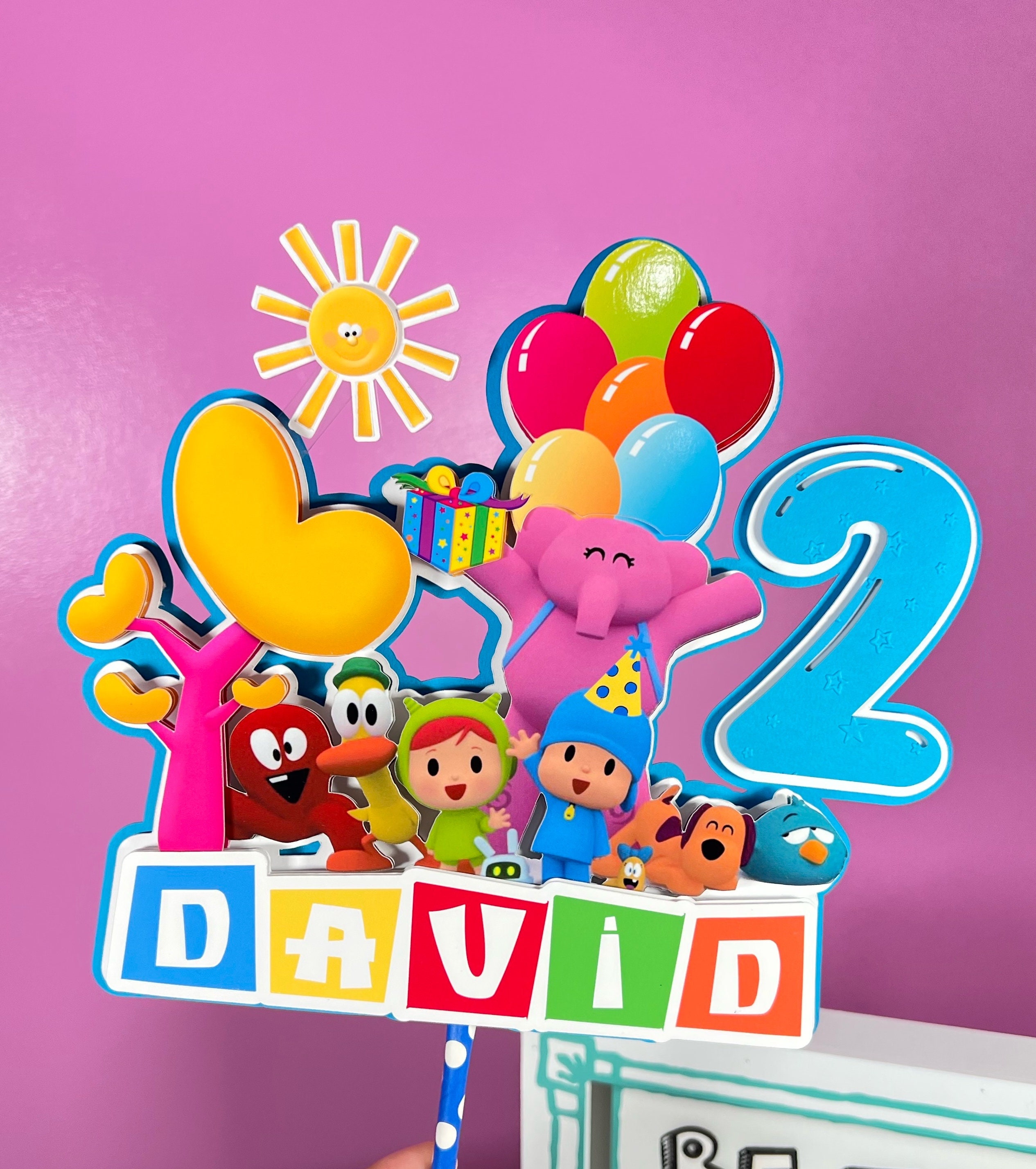 Inspired Pocoyo Cake Topper, Pocoyo Custom Decor, Pocky Party Decor ...