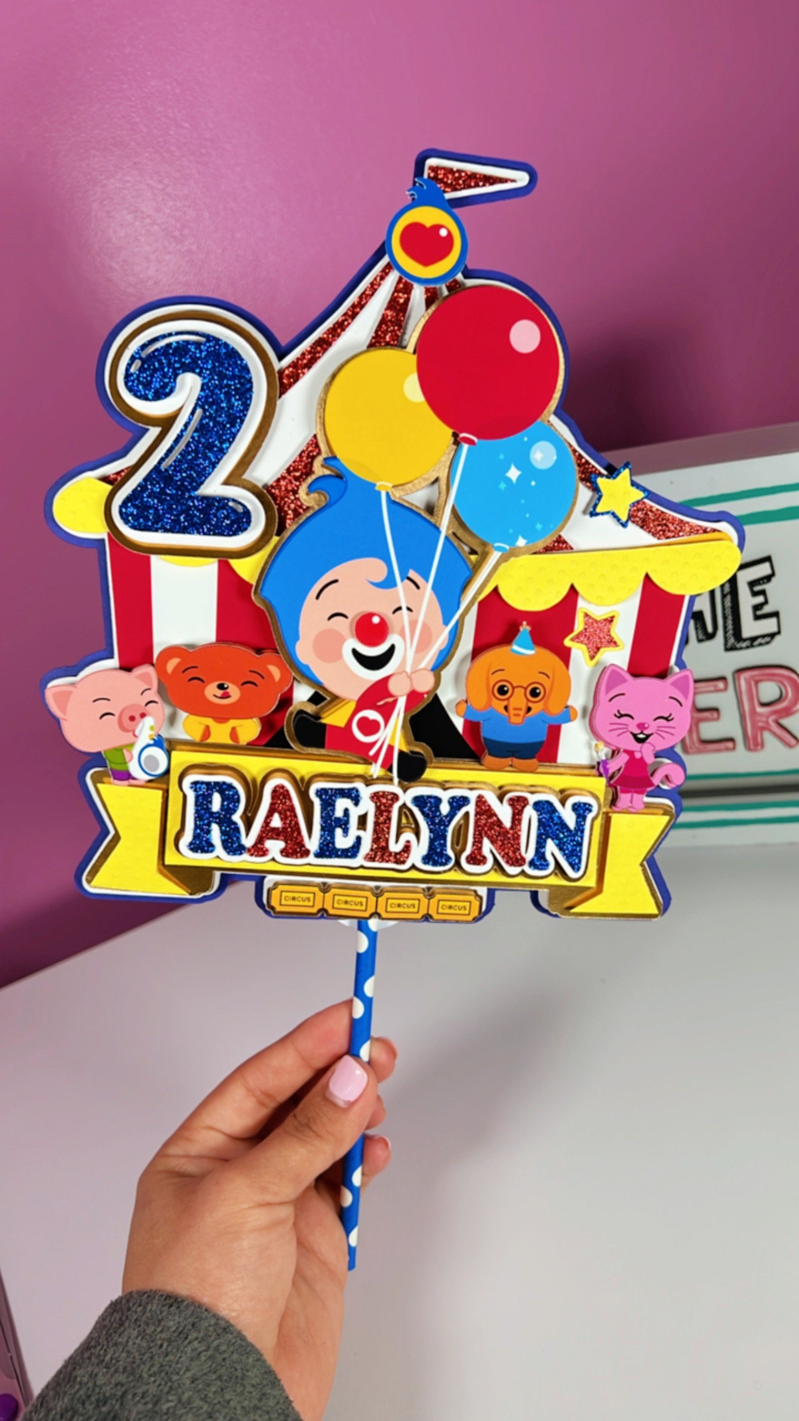 Cake Topper Plim Plim, Inspired Plim Plim Cake Topper Personalized,plim ...